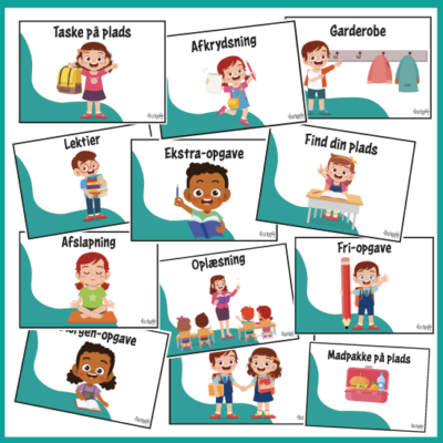 Morgenrutiner Piktogram-Pakke til Skolen • finurligefif.dk