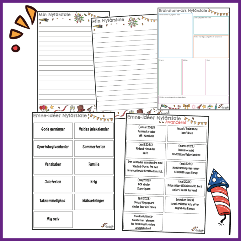 Sjovt nytårsforsæt for børn - Tegn og skriv • finurligefif.dk