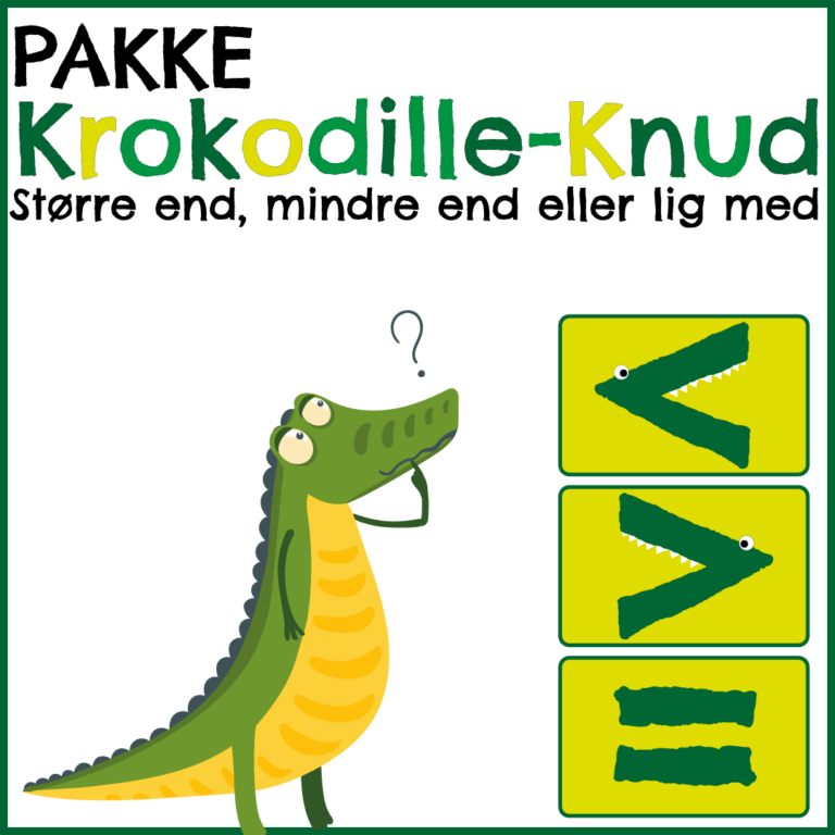 Gør Matematik Sjovt med Krokodille Knud. og en Huskerim-plakat ...
