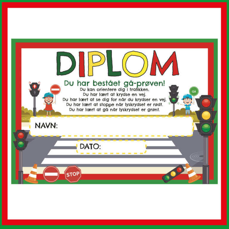 Diplom til motionsdage i skoler og dagtilbud • finurligefif.dk