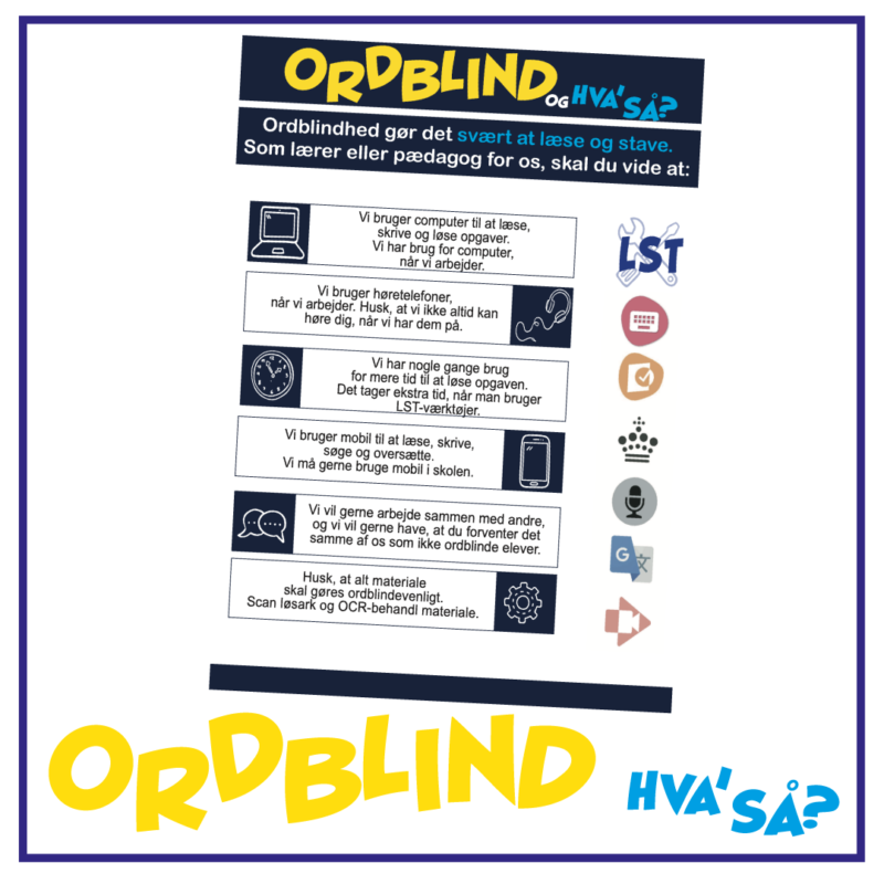 Ordblind: Plakat til inklusion i skolen • finurligefif.dk