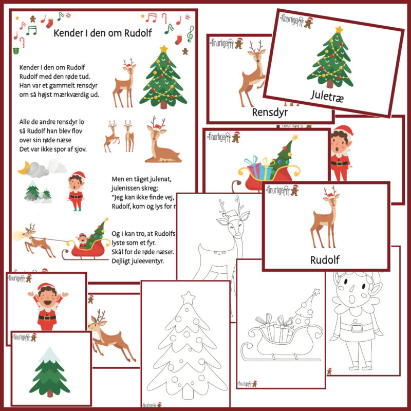 Rudolf med den røde tud: Sangpakke for kreativ og legende læring ...