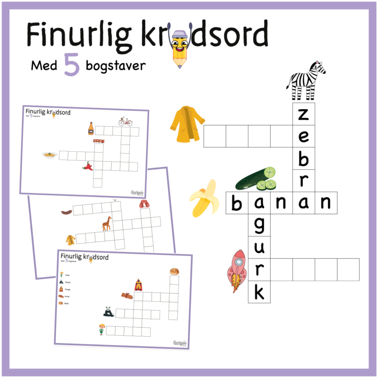 Krydsord til børn - Forbedr alfabetforståelse & stavningsevner ...
